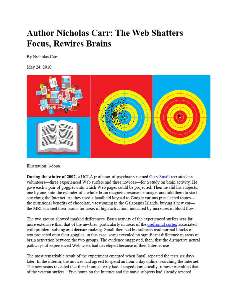 Web Use Alters Brain Function and Focus | PDF | Reading Comprehension ...