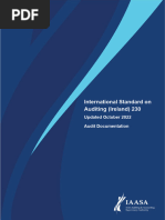 ISA230 | PDF | Audit | Financial Audit