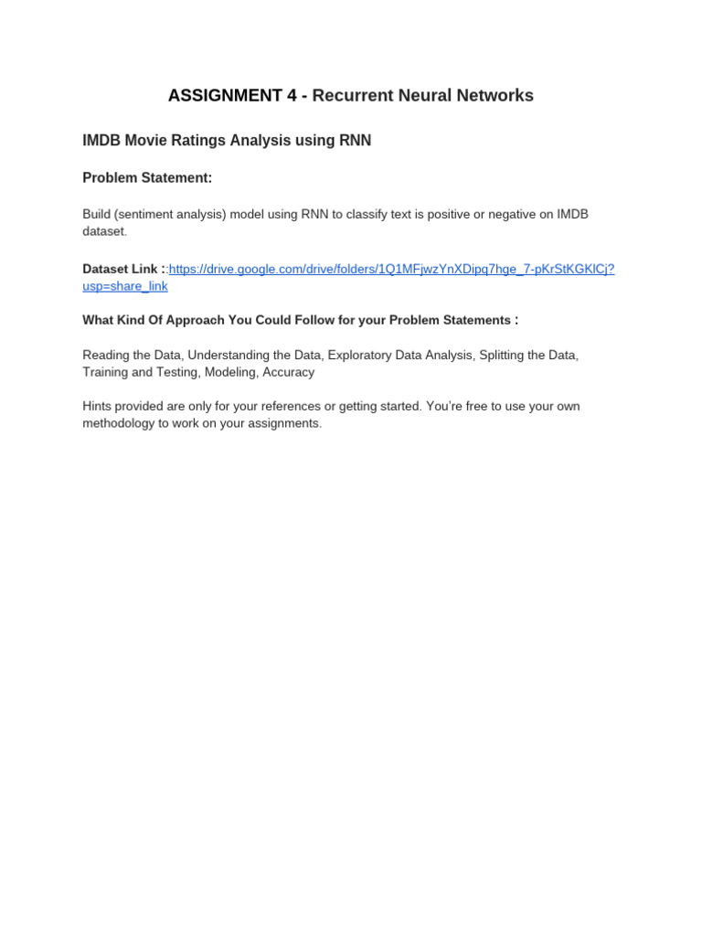 L1 - Sentiment Analysis Using RNN | PDF