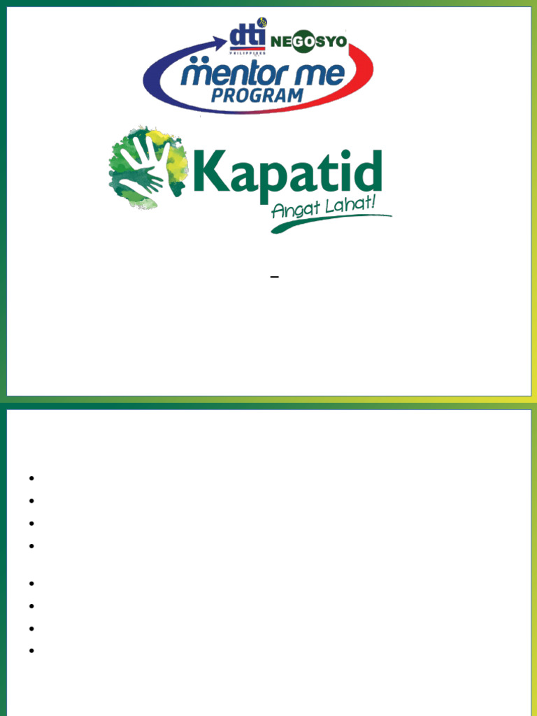 Mentees BIP Presentation Template KMME DTI SF 027 4 | PDF