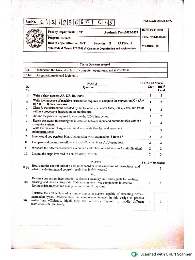 Fat 1 Sem 2 QN Papers | PDF