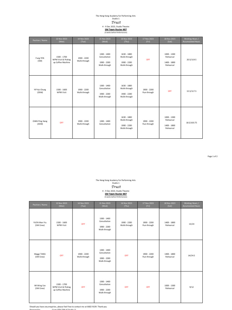 Studio 1 - SM Team Roster #07 | PDF | Hong Kong