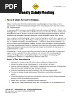 Clean As You Go Safety Talk PDF | PDF | Housekeeping | Hazards