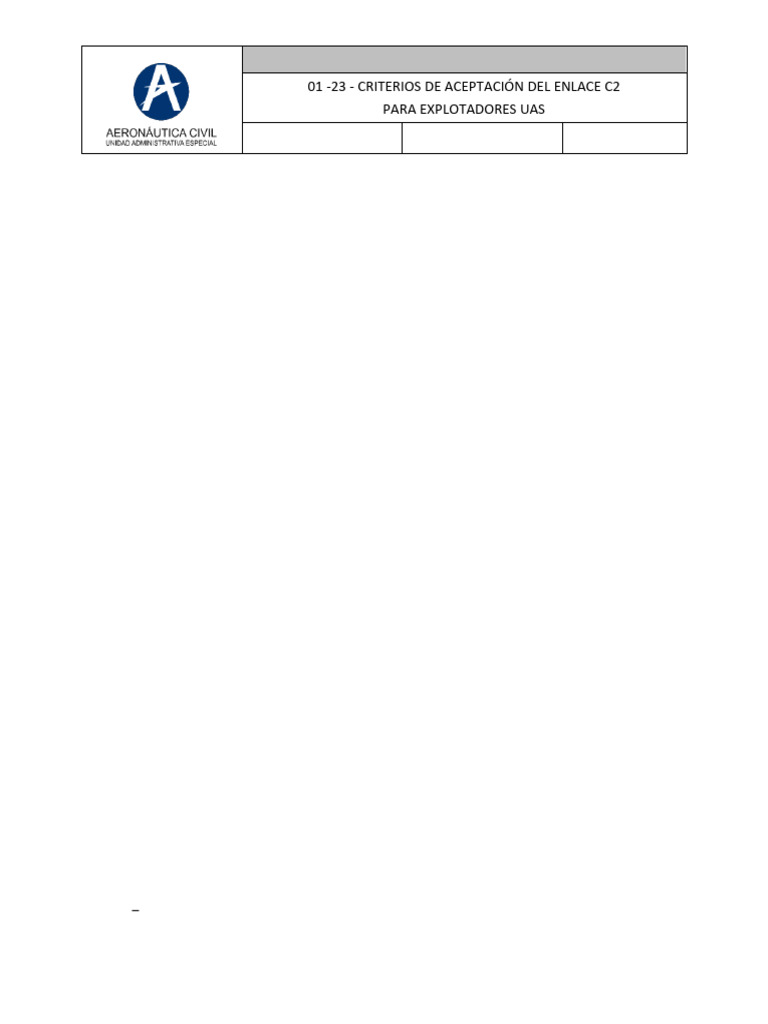 Criterios de Aceptación Del Enlace C2 para Explotadores UAS | PDF | Vehículo aéreo no tripulado ...