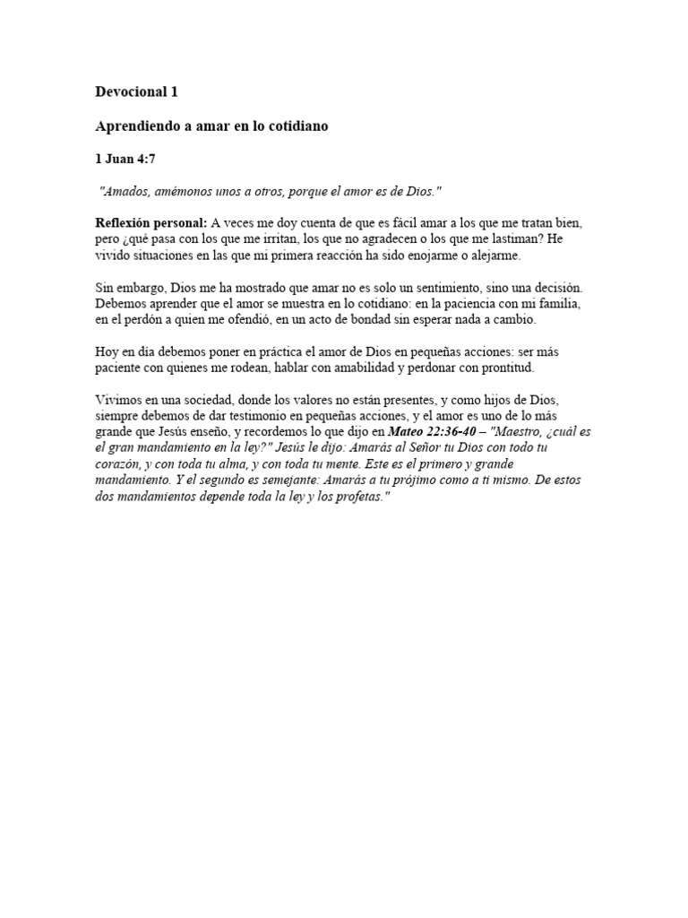 Devocionales | PDF | Creencia religiosa y doctrina