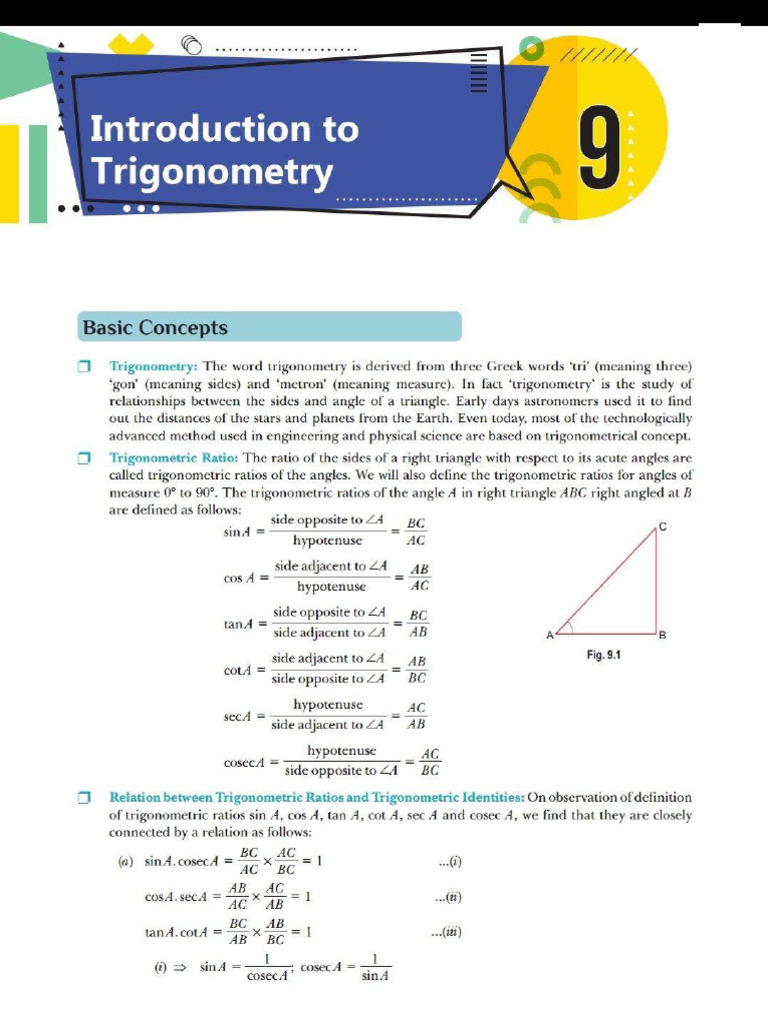 Trigonometry CBSE Class10 IMP QUESTIONS | PDF