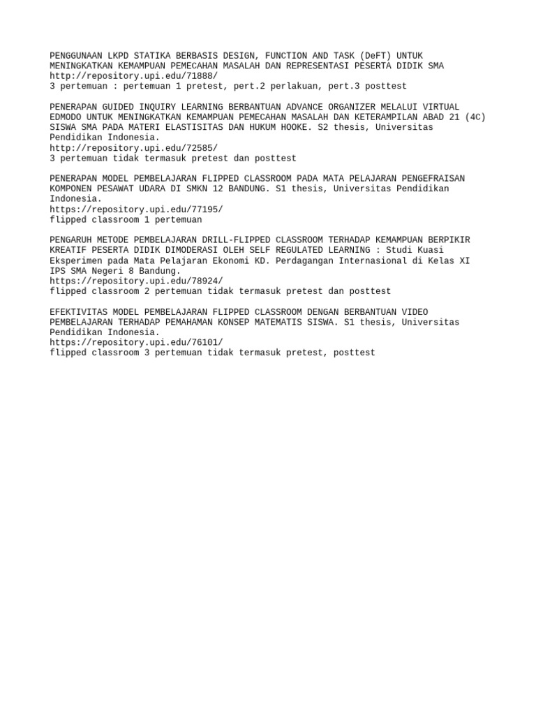 Referensi Minimal Pertemuan KPC | PDF