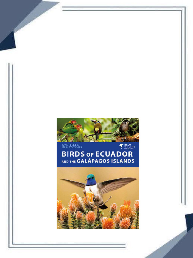 Birds of Ecuador and The Galápagos Islands 1st Edition Juan Freile ...