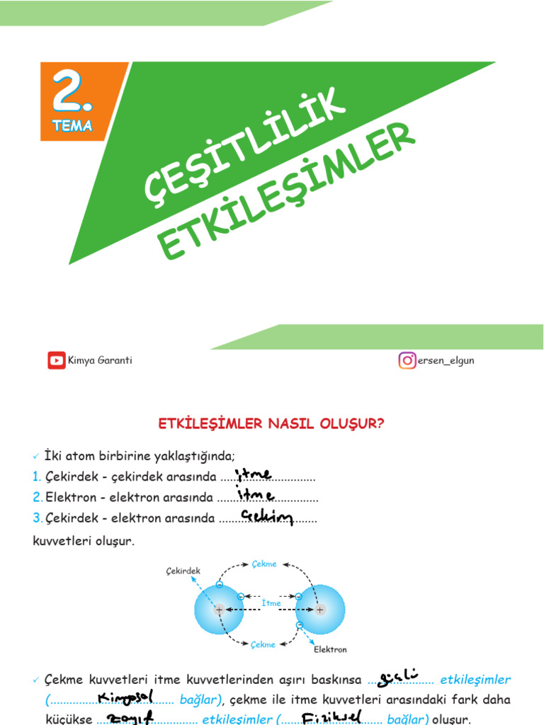 Sınıf Etkileşimler (TÜMÜ) Cevap Anahtarı | PDF