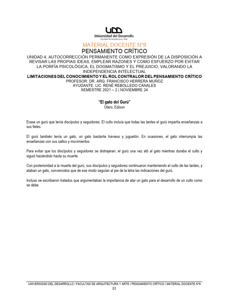 UDD PC 221 W U4 MaterialDocente9 S07 24 11 2021 ElGatodelGurú | PDF