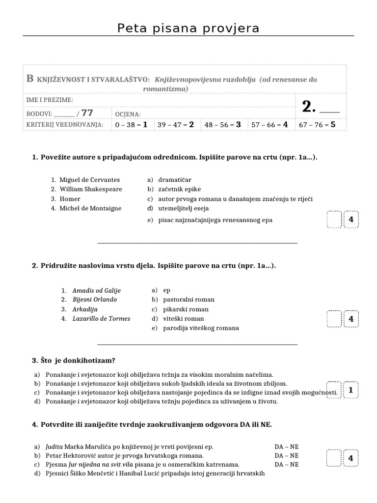 Raz. Gimnazija I Ss 140. 5. PPZ | PDF