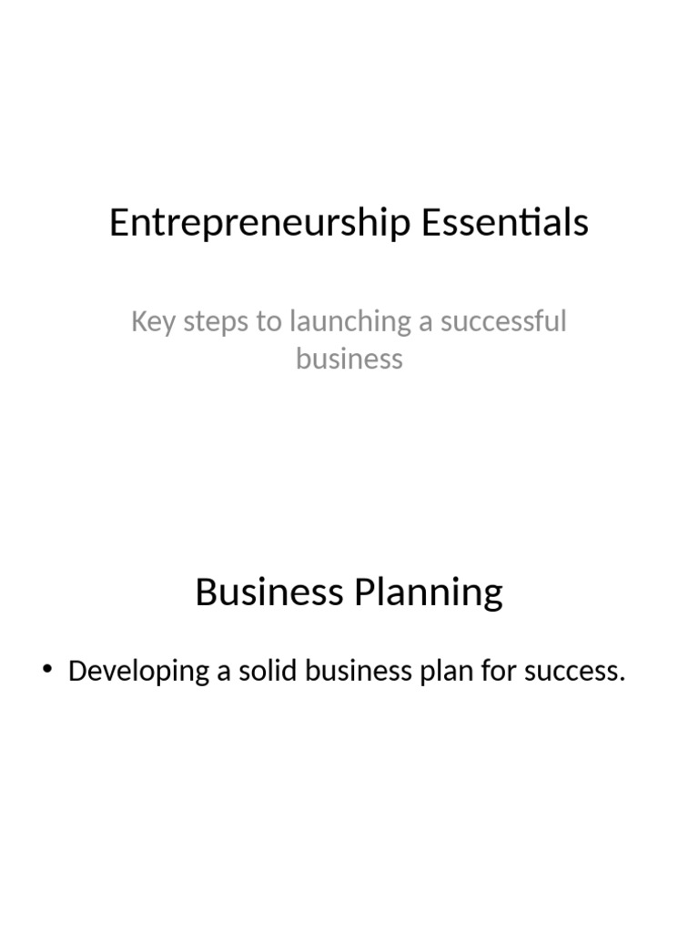 Key Steps for Successful Business Launch | PDF
