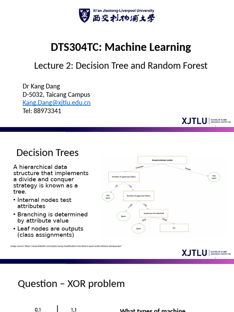 Lecture2 Decision Tree and Random Forest | PDF | Machine Learning | Applied Mathematics