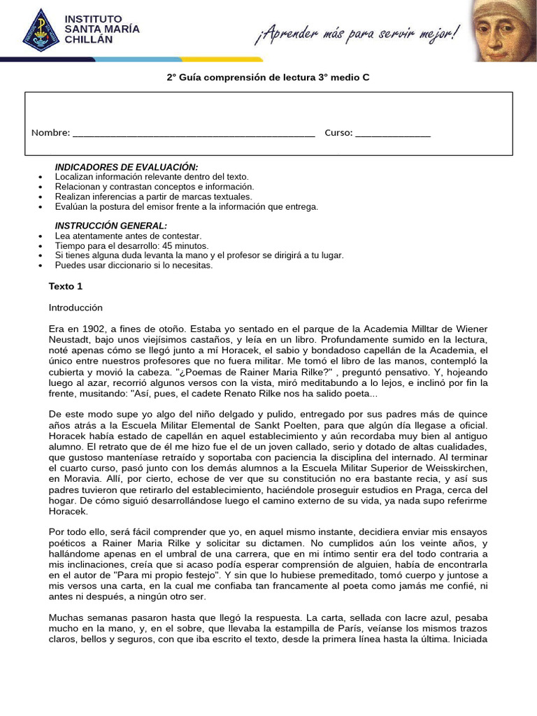 2° Guía N° 1 Competencia Lectora 3° Medio | PDF | Tsunami | Tipos de ...
