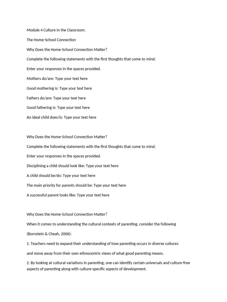 Module 4 Culture in The Classroom | PDF | Parenting | Teachers