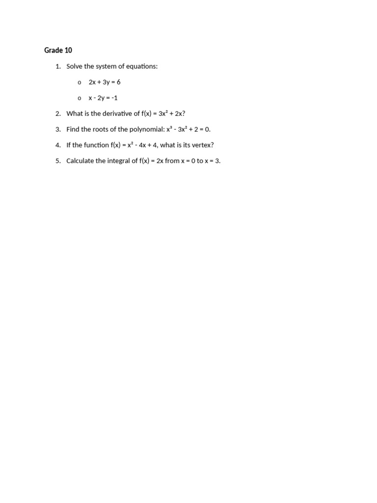 Grade 2 Math Questions | PDF