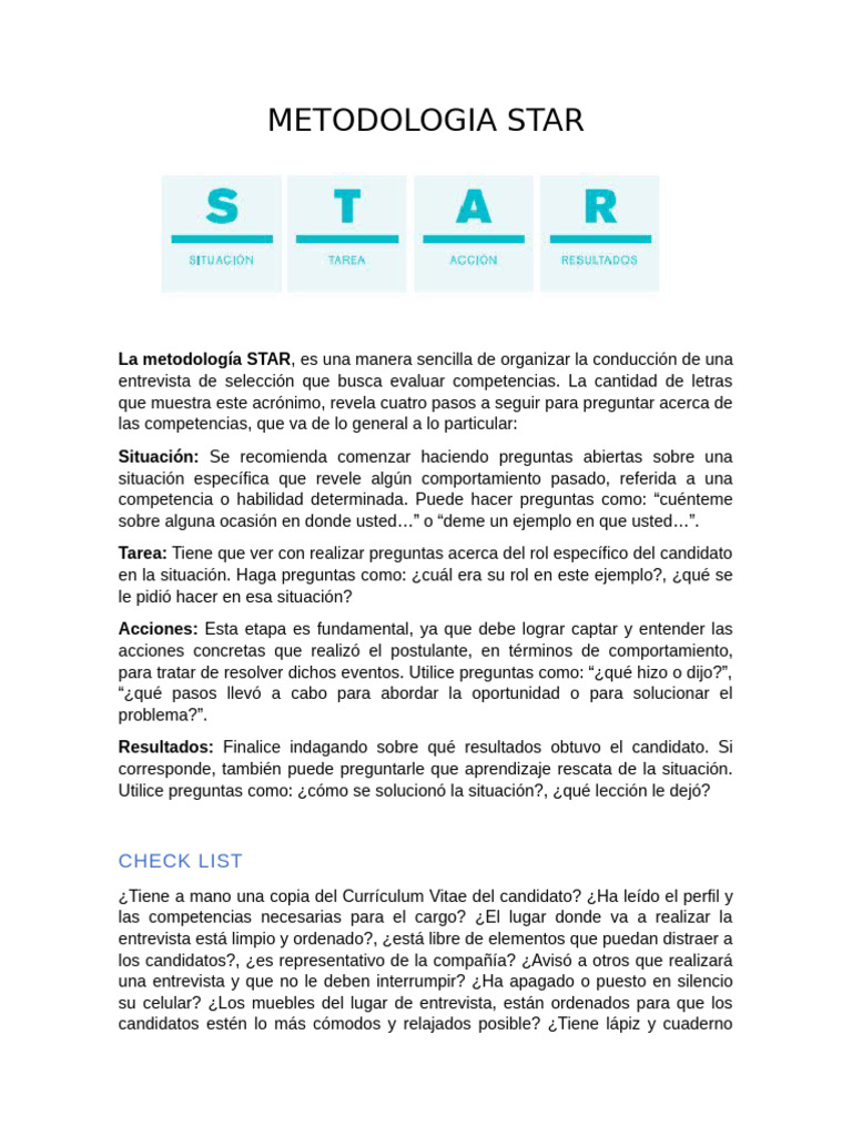 Entrevista Star | PDF | Plan de estudios | Investigación cuantitativa