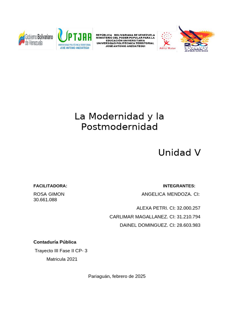 Modernidad vs Postmodernidad: Claves y Paradigmas | PDF | Paradigma ...
