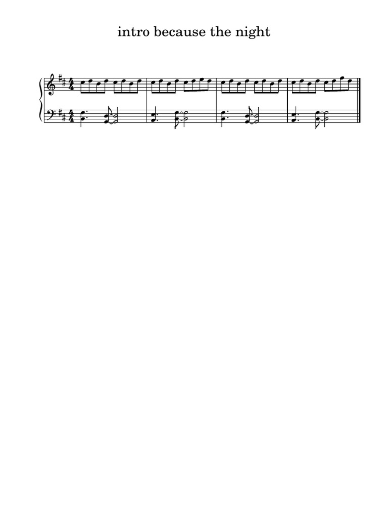 Intro Because The Night | PDF