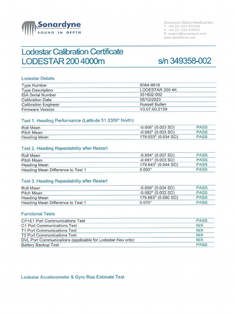 loadstar calibration | PDF