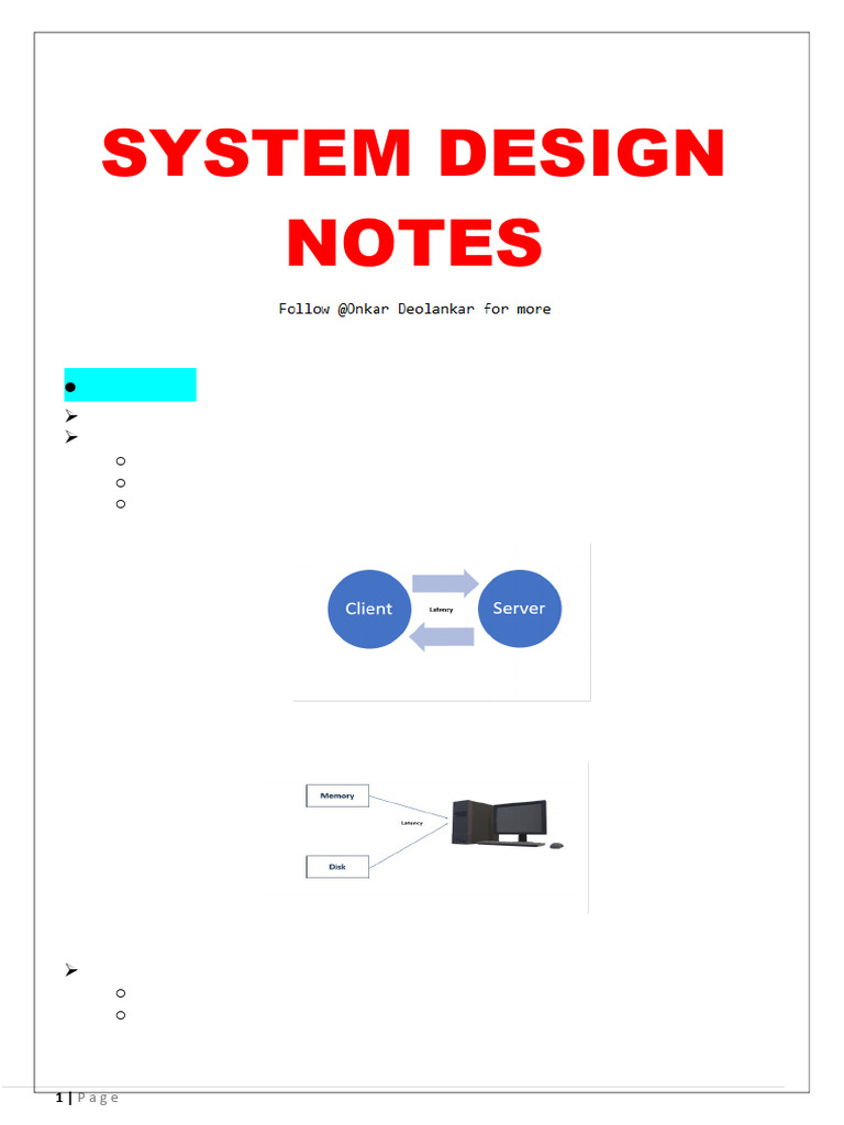System Design Notes 1664811186 | PDF | Cache (Computing) | Load ...