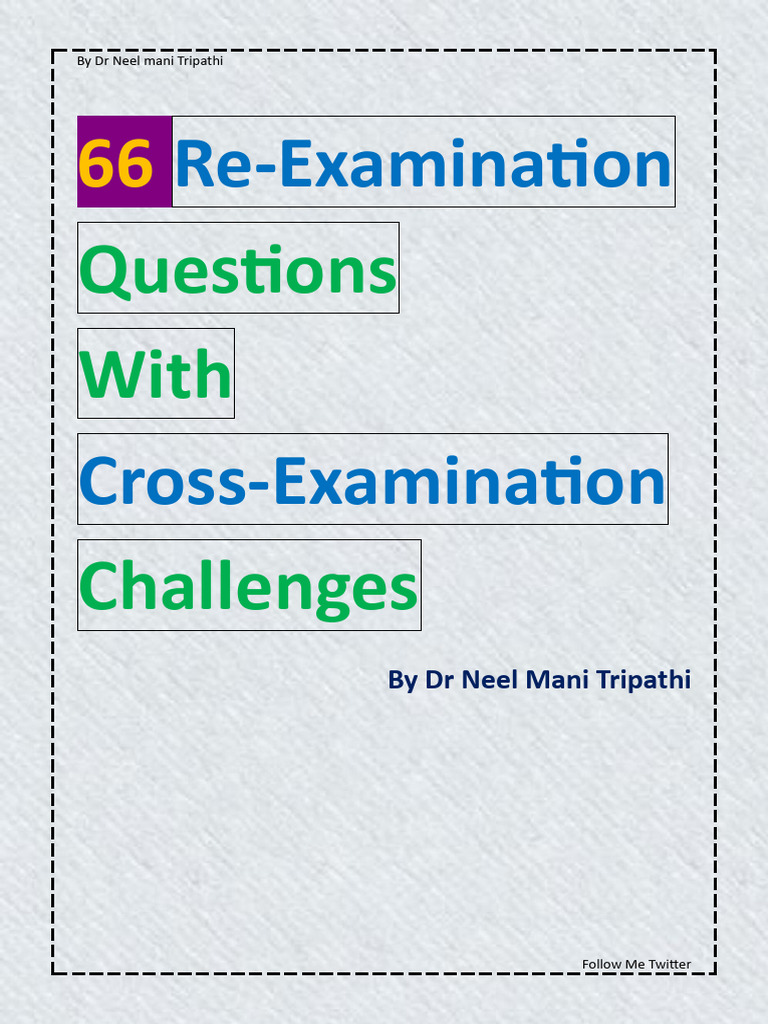 66 Re Examination Questions 1740366232 | PDF | Witness | Testimony
