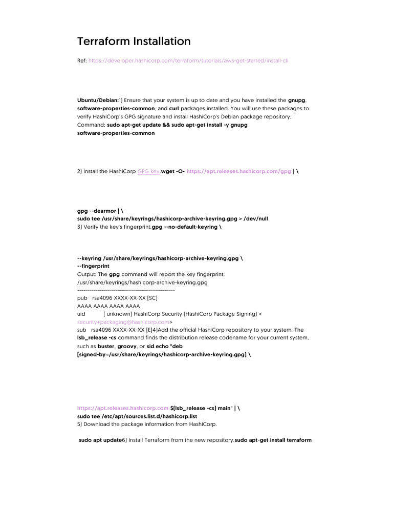 Install Terraform on Ubuntu/Debian | PDF