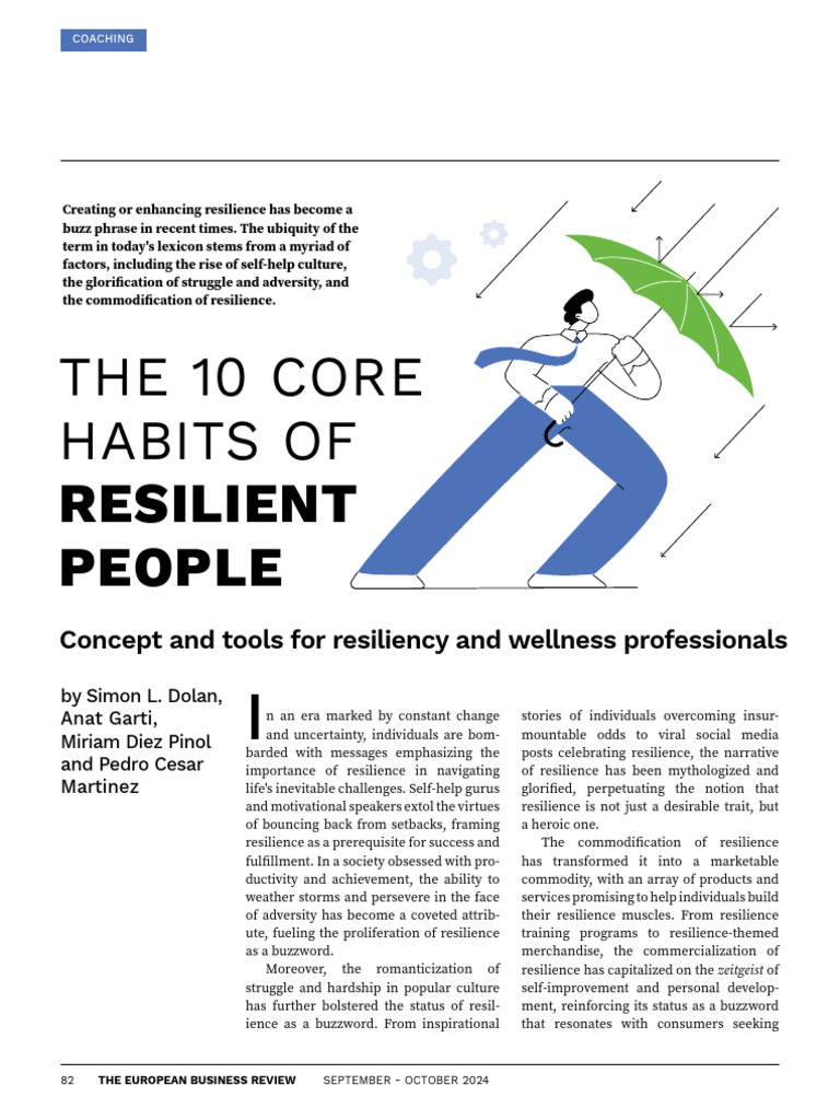 10 Essential Habits of Resilient People | PDF | Psychological ...