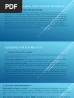 Guidelines For Plating Food | PDF | Garnish (Food) | Sauce