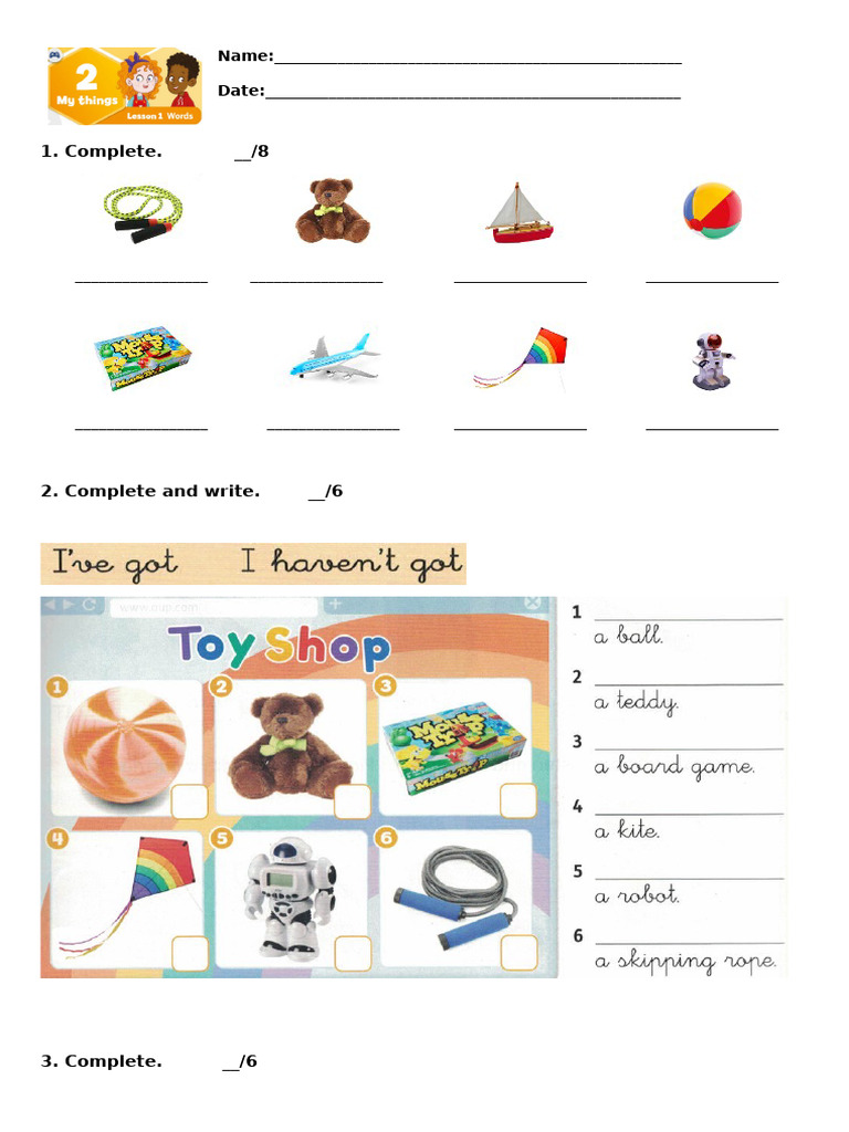 World Class 1 Repaso Unit 2 | PDF