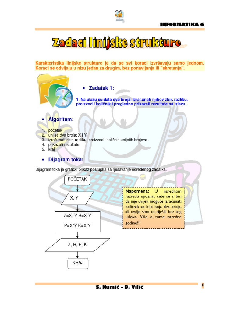 Zadaci Linijske Strukture | PDF
