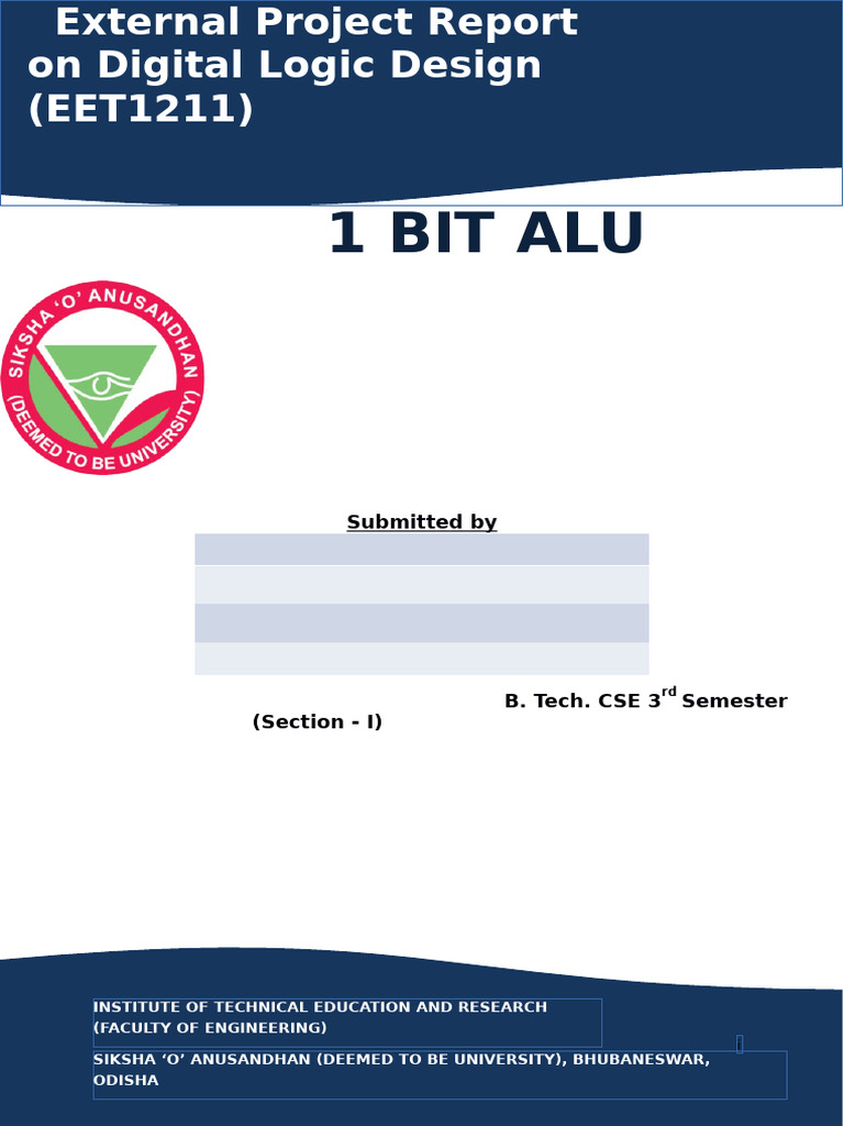 Group 1 DLD Project Report | PDF | Computer Engineering | Computing
