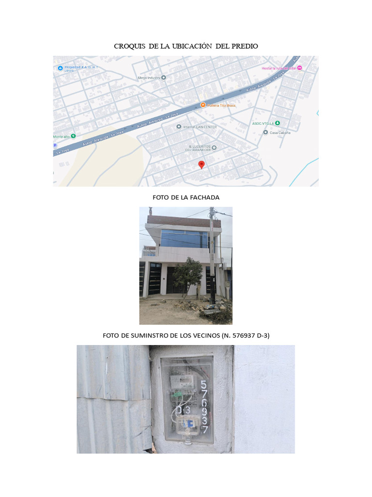 Croquis y Fotos del Predio | PDF