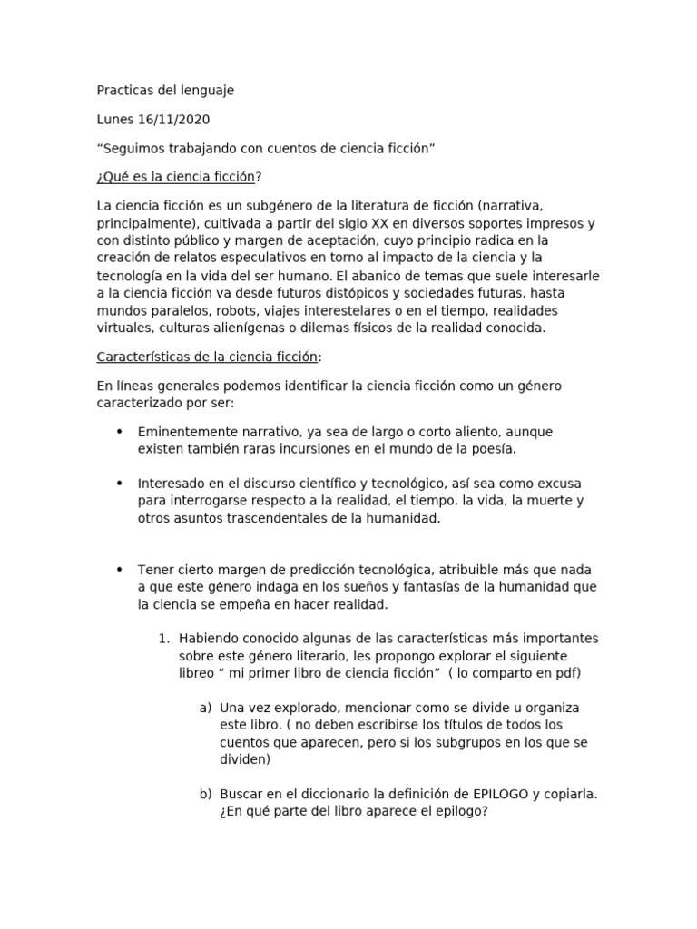 Introducción a la Ciencia Ficción | PDF | Ciencia ficción | Science