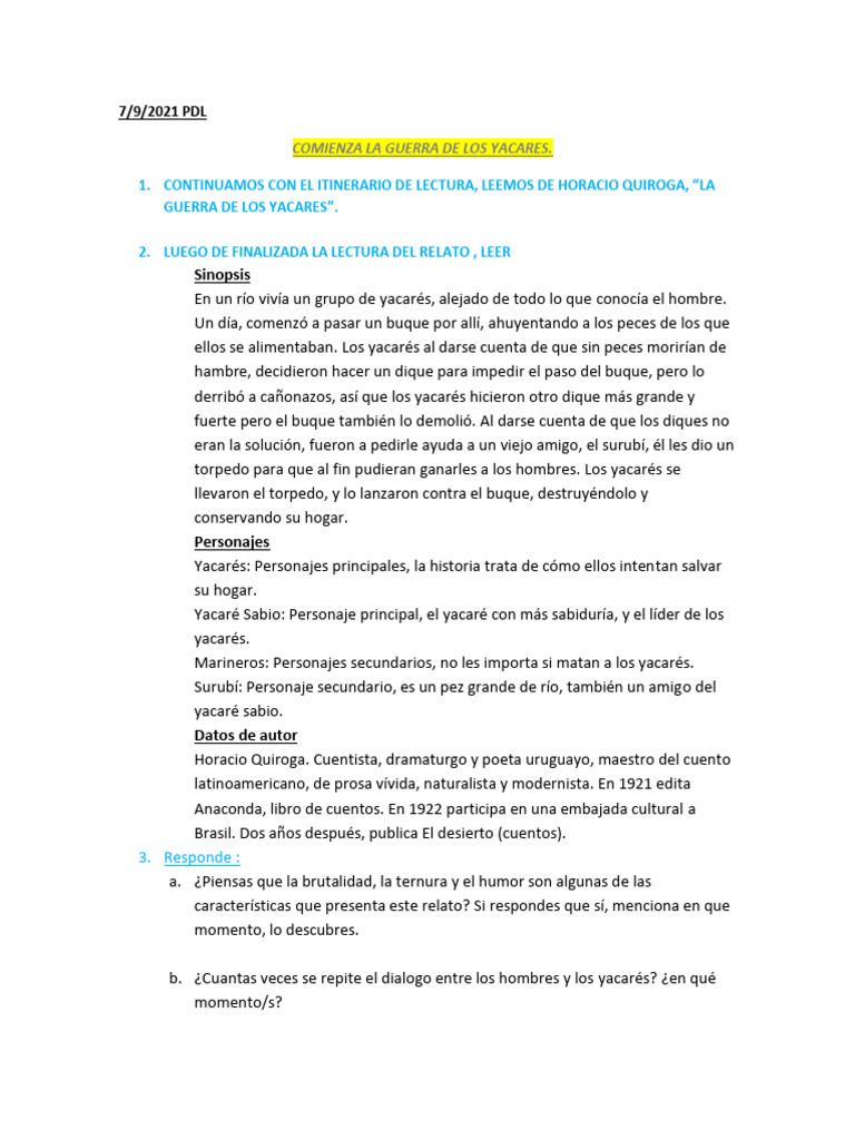 La Guerra de Los Yacares | PDF