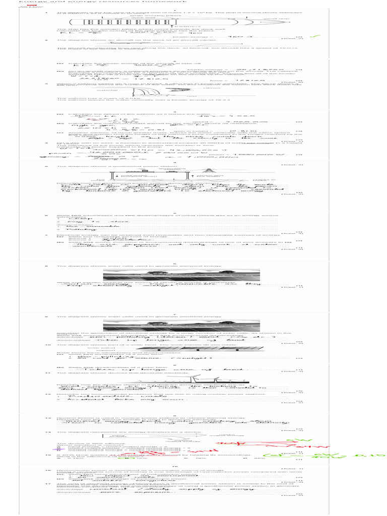 Energy and Energy Resources Homework | PDF