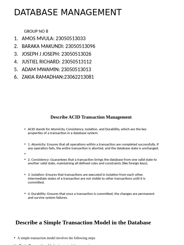 Database Transaction Management | PDF | Database Transaction | Acid