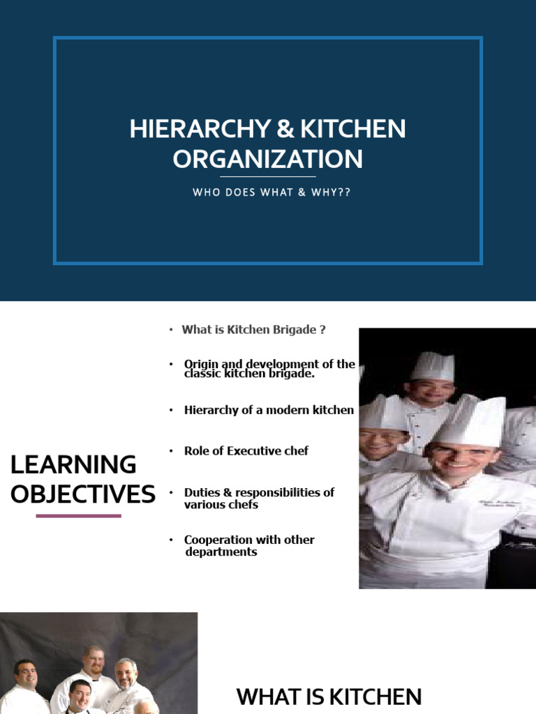 Kitchen Brigade Hierarchy Explained | PDF | Chef | Garde Manger