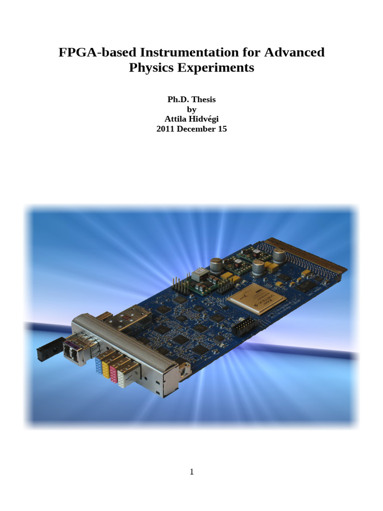 FPGA-based Instrumentation for Advanced Physics Experiments | PDF | Field Programmable Gate ...