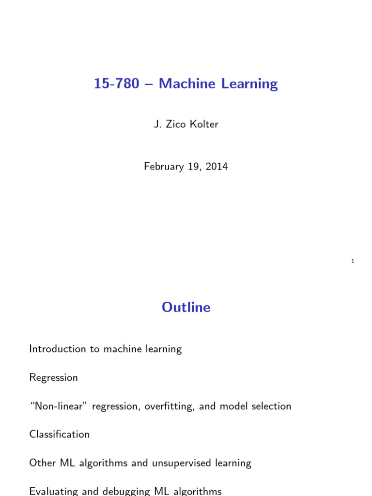 Ml Pdf Machine Learning Statistical Classification