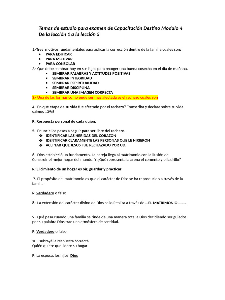 Cuestionario Modulo 4 | PDF