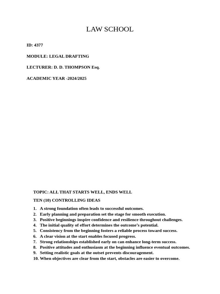 D. D Thompson ASSIGNMENT | PDF