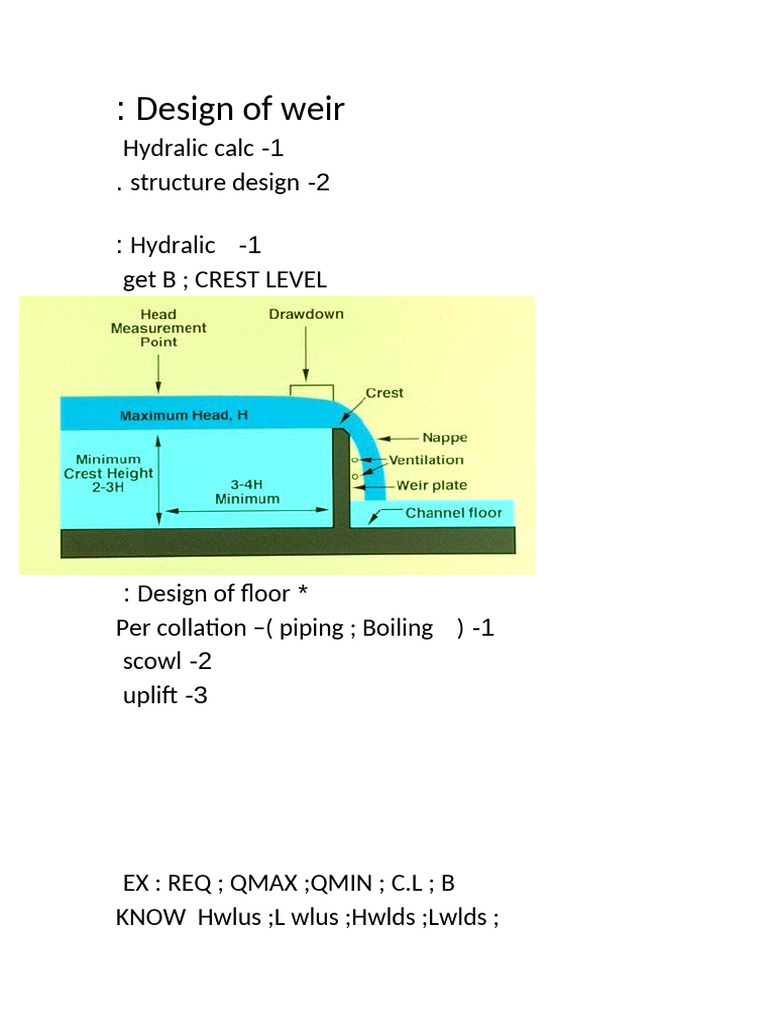 Design of Weir | PDF