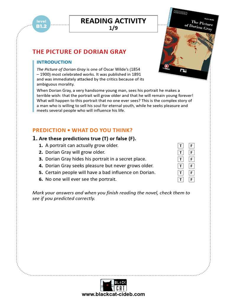 Dorian Grey Reading Comprehension | PDF | Works Based On The Faust ...