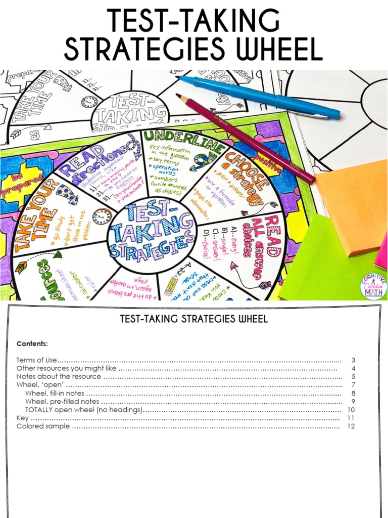Test Taking Strategies Wheel | PDF | Digital Millennium Copyright Act