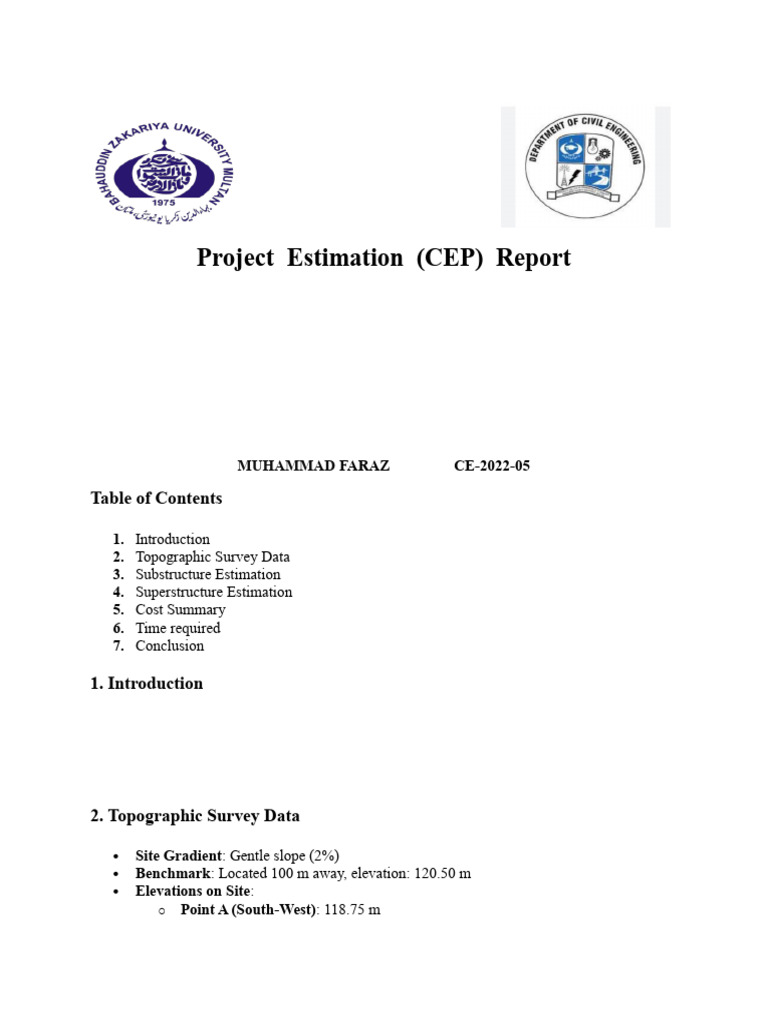 Cep Final report (1) | PDF | Masonry | Concrete