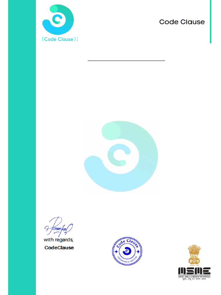 CodeClause Internship Certificate | PDF