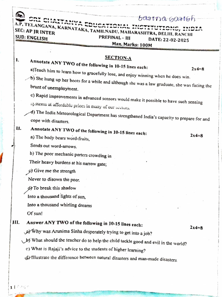 Annotated English Prefinal Exam Guide | PDF | Pollination | Agriculture