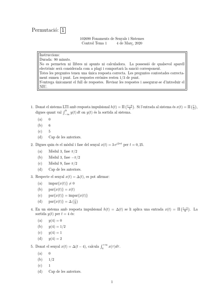 2020 Control Tema1-1 | PDF