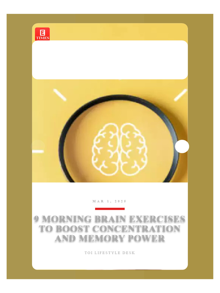 9 morning brain exercises to boost concentration… | PDF